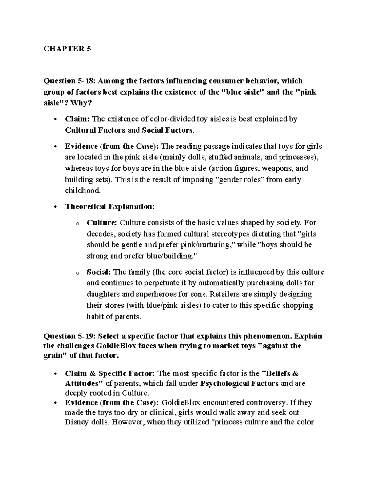 POM Case Study Answers - Midterm Exam Insights on Consumer Behavior - Studocu