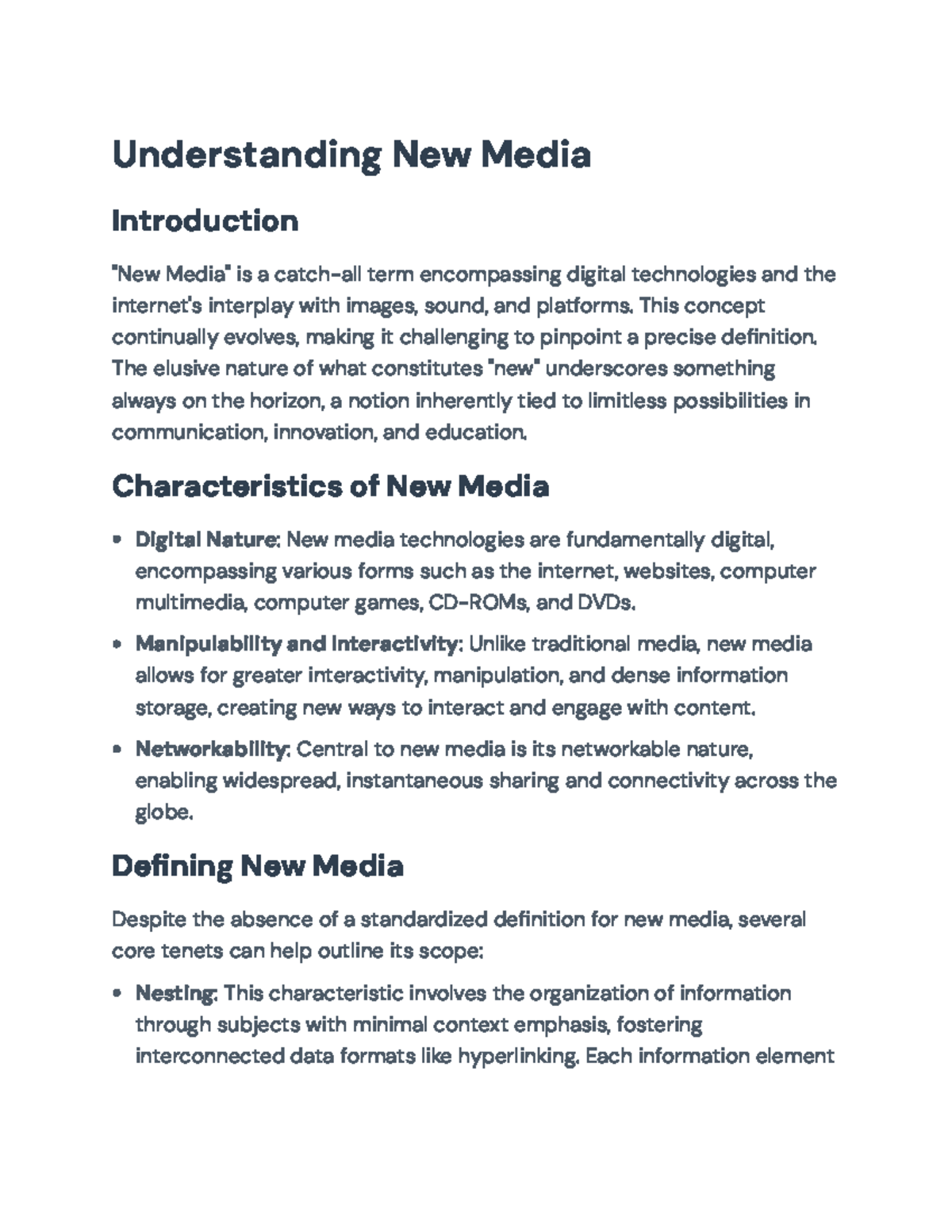 Understanding the Evolution and Impact of New Media Technologies ...
