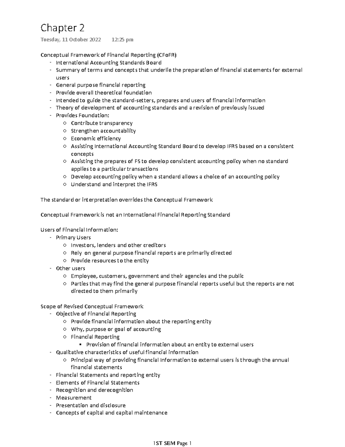 Chapter 2 - Conceptual Framework & Accounting Standards (Valix) - Studocu