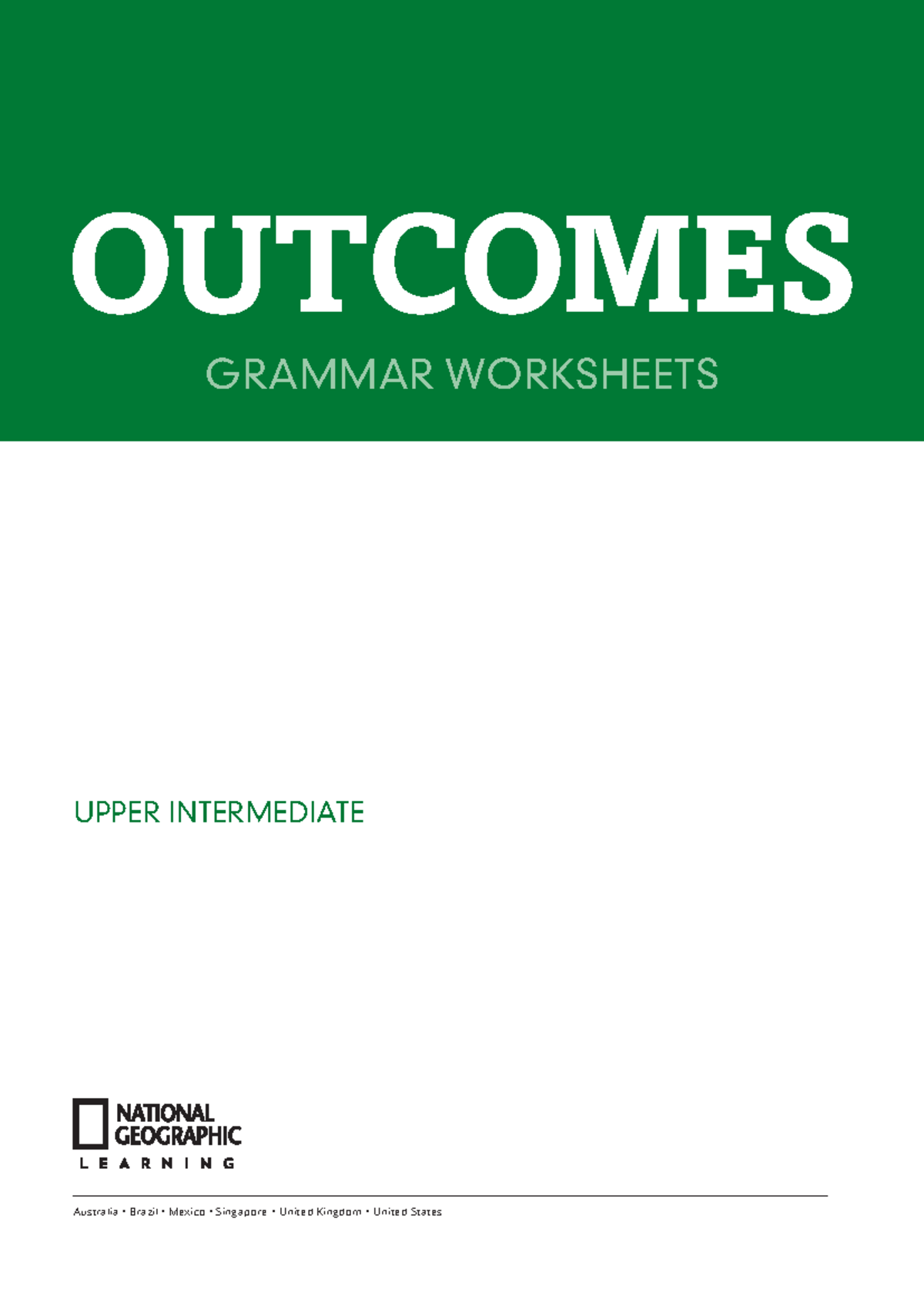 Upper Intermediate Grammar Worksheets - UPPER INTERMEDIATE GRAMMAR ...