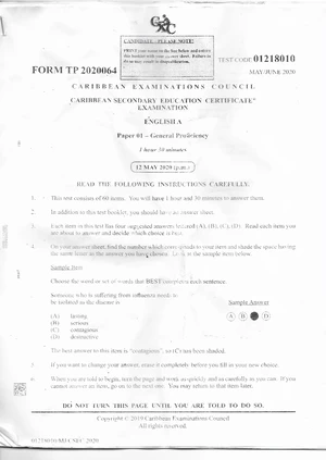 CSEC English A Paper 02 Final Exam May/June 2024 Insights and ...