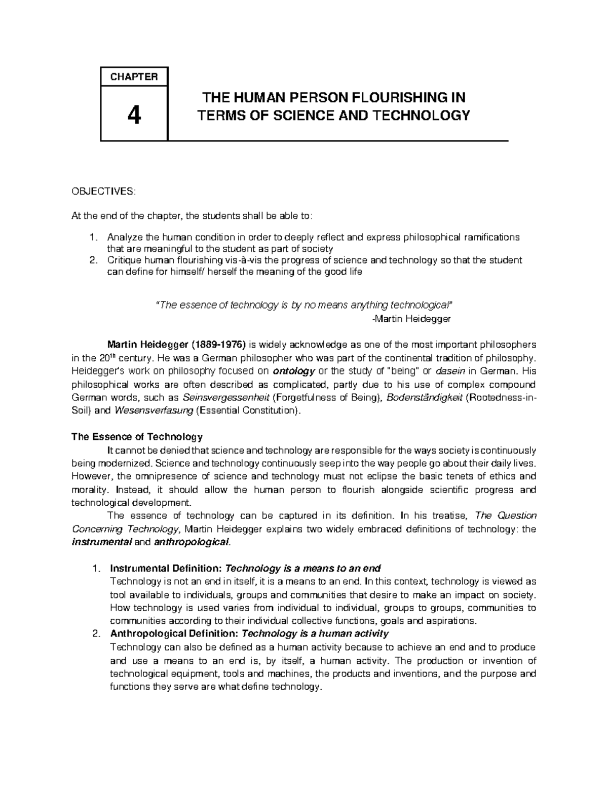 Chapter 4 STS: Human Flourishing Through Science & Technology Insights ...