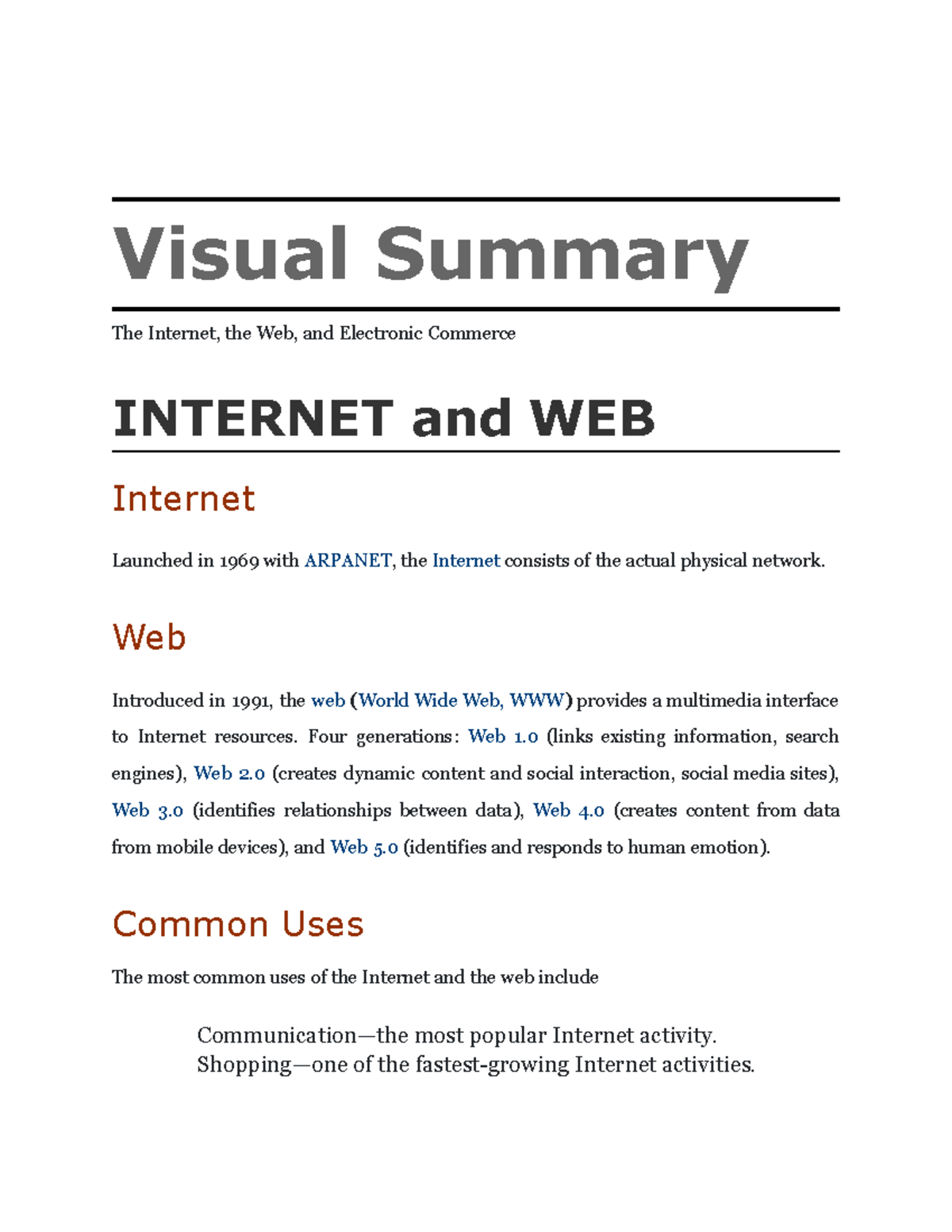 Chpt 02: Overview of the Internet, Web, and E-Commerce Concepts - Studocu