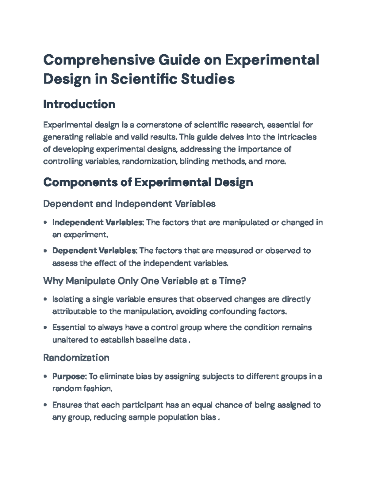 Comprehensive Guide to Experimental Design in Scientific Research ...