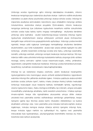 Izimelabizo: Iindidi kunye nemisebenzi yesimelabizo soqobo - Studocu