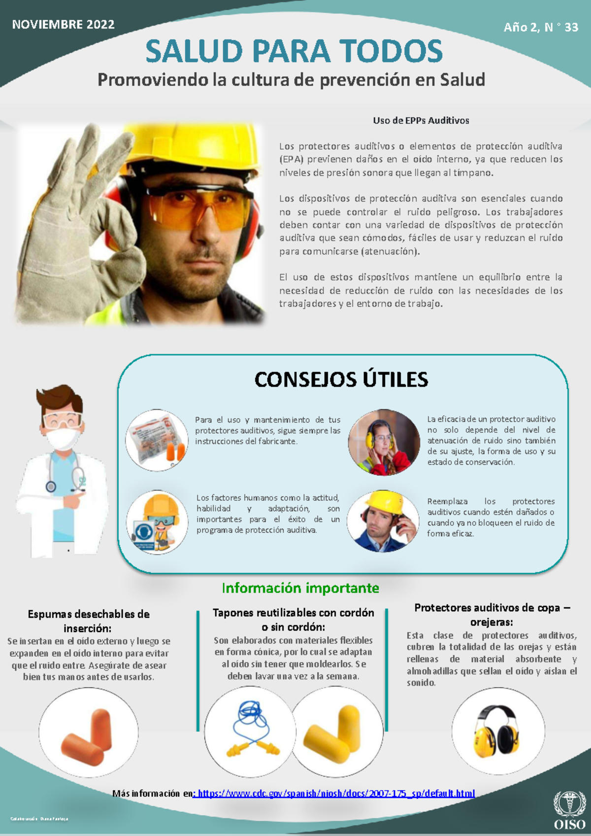 Salud y Prevención: Uso de EPPs Auditivos - Noviembre 2022 - Studocu