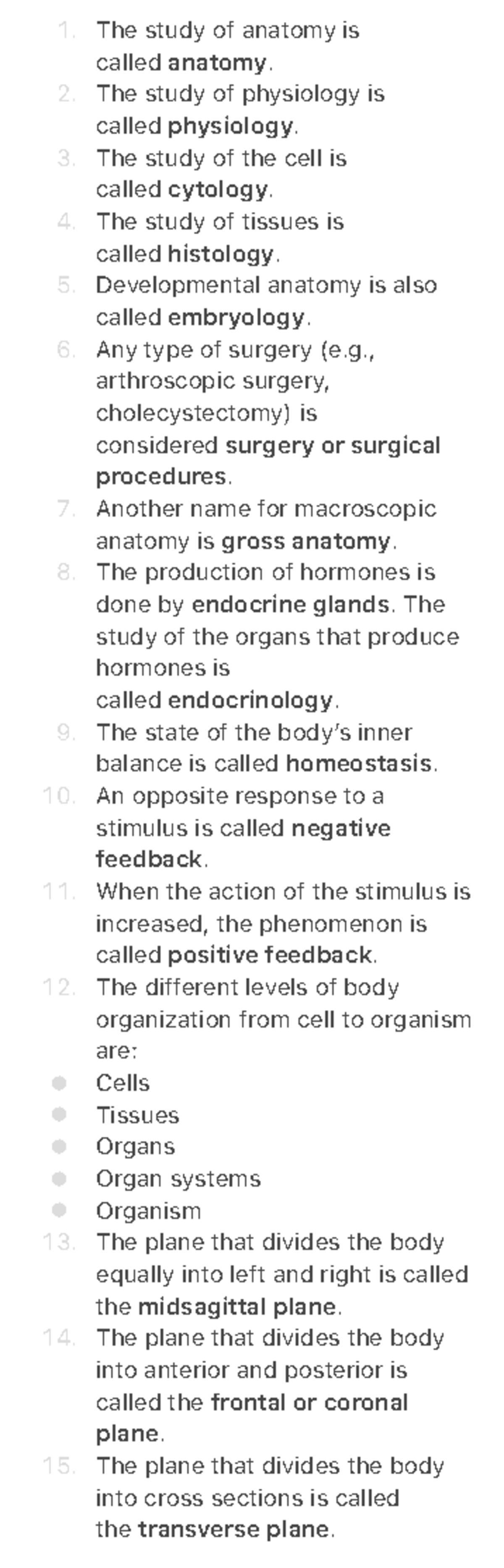 Anatomy and Physiology Overview: Key Concepts and Terminology - 1. 2. 3 ...