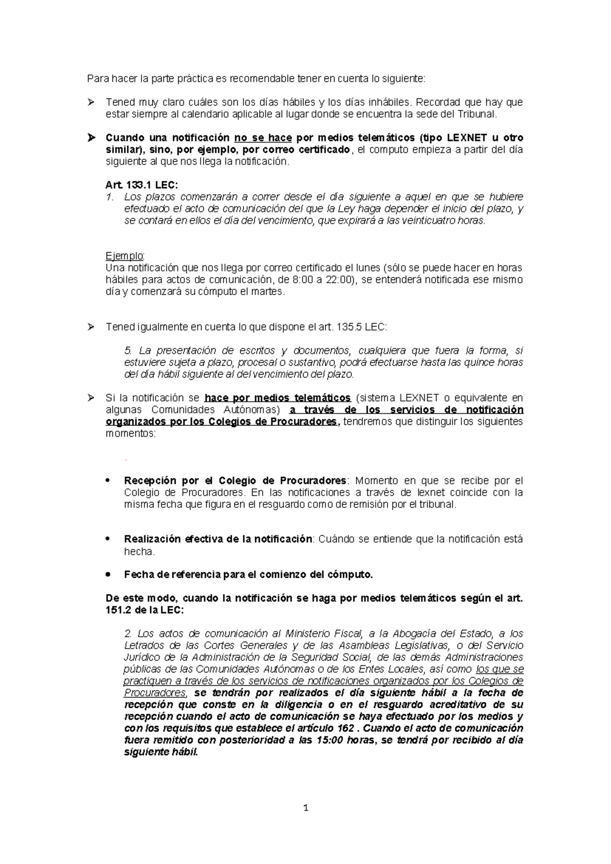 04 Explicación del Cómputo de Plazos en Notificaciones - Studocu