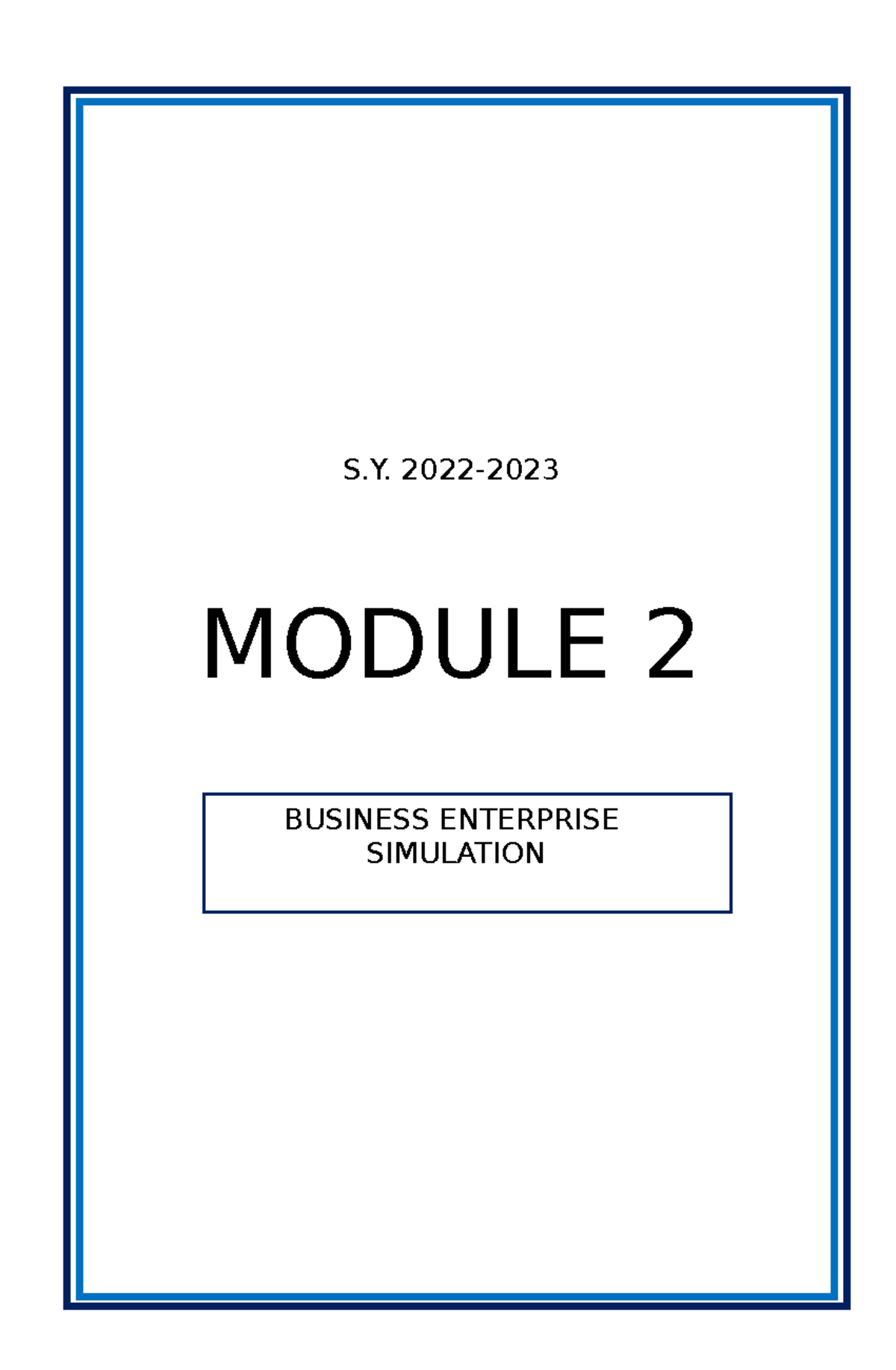 Business Enterprise Simulation 2: Financial Concepts Overview - Studocu