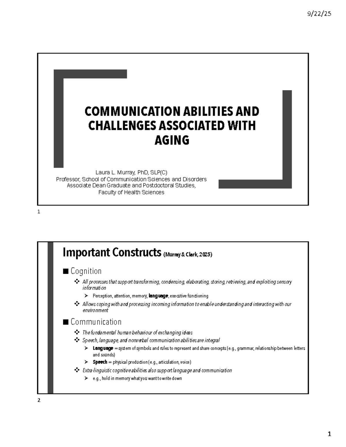 COMM 2025: Communication Abilities and Aging Challenges - Studocu