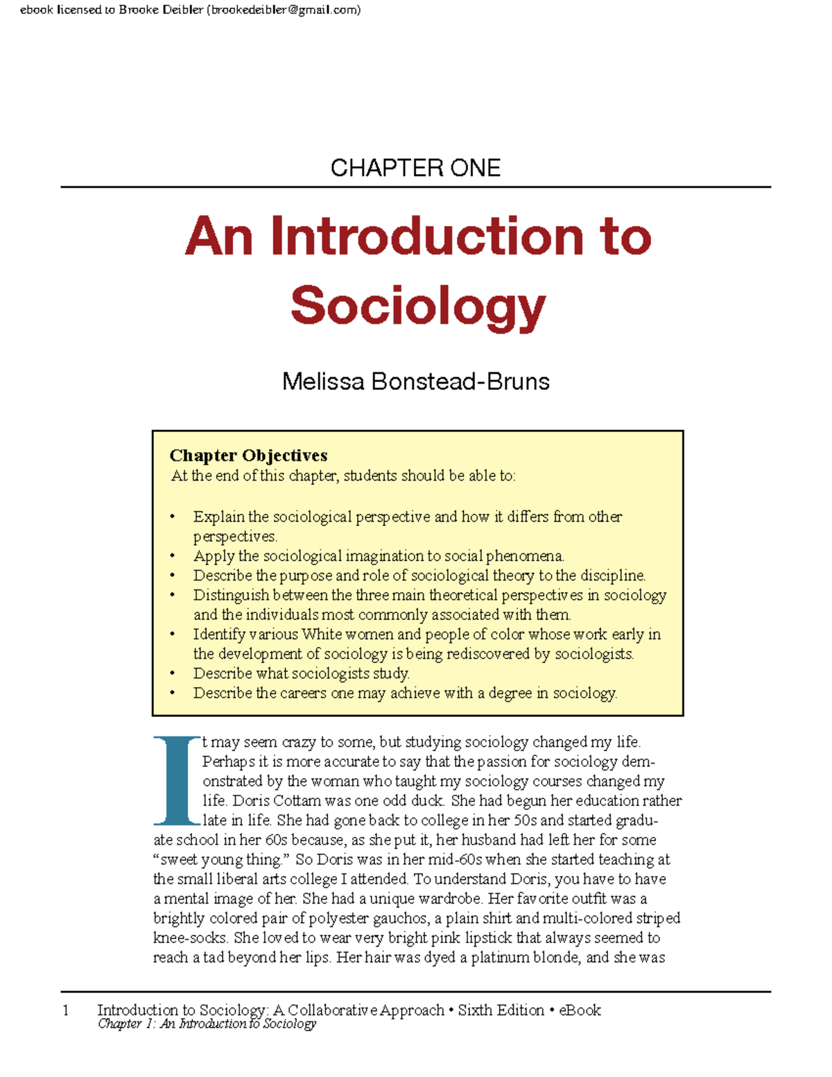 SOCI 101: Chapter 1 - An Introduction to Sociology and Its Perspectives ...