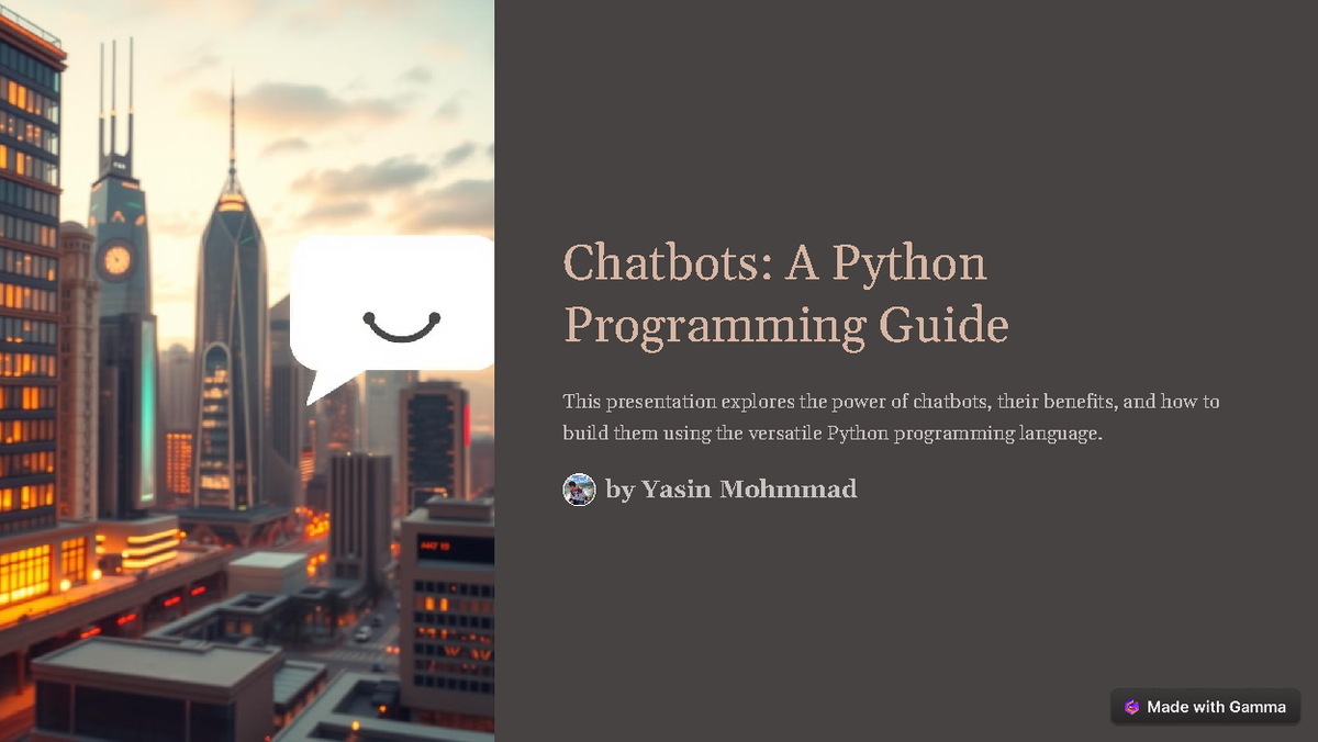 Chatbots: A Comprehensive Python Programming Guide - Studocu