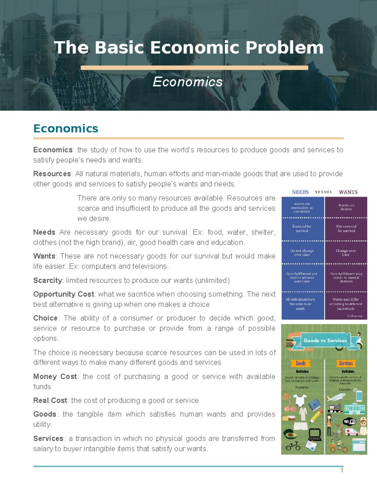 Economics 101: Understanding the Basic Economic Problem - Studocu