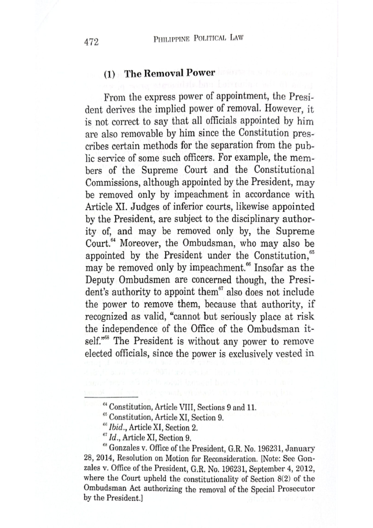 472 PHILIPPINE POLITICAL LAW: The President's Removal Power Explained ...