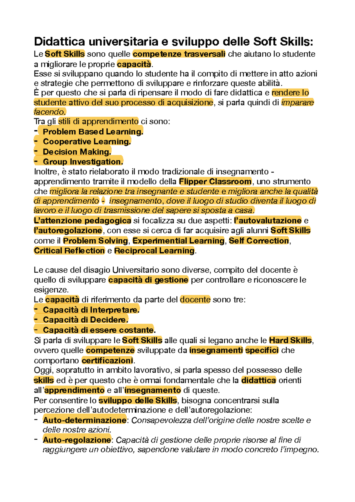 Tecnologie Didattiche e Sviluppo delle Soft Skills - Esame 2023 - Studocu