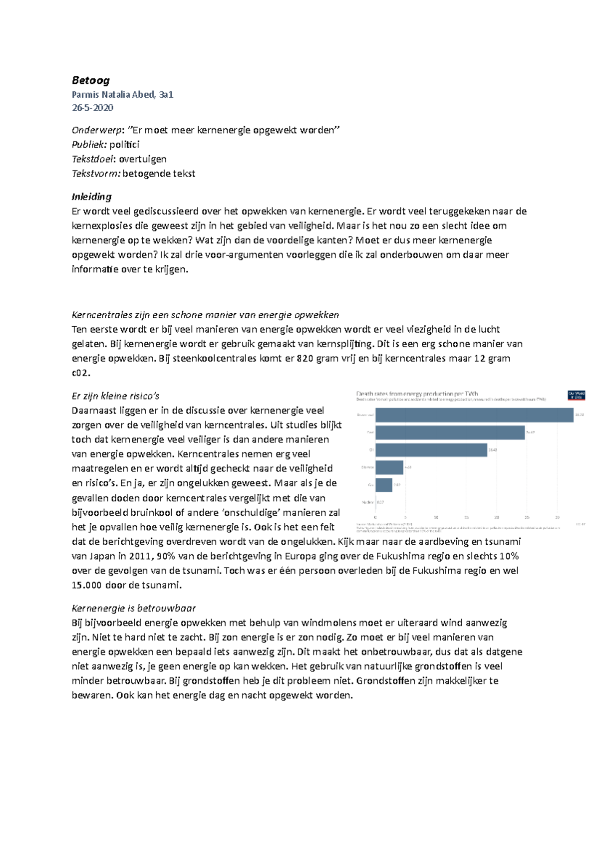 Betoog over Kernenergie: Voordelen en Argumenten voor 3a - Studeersnel