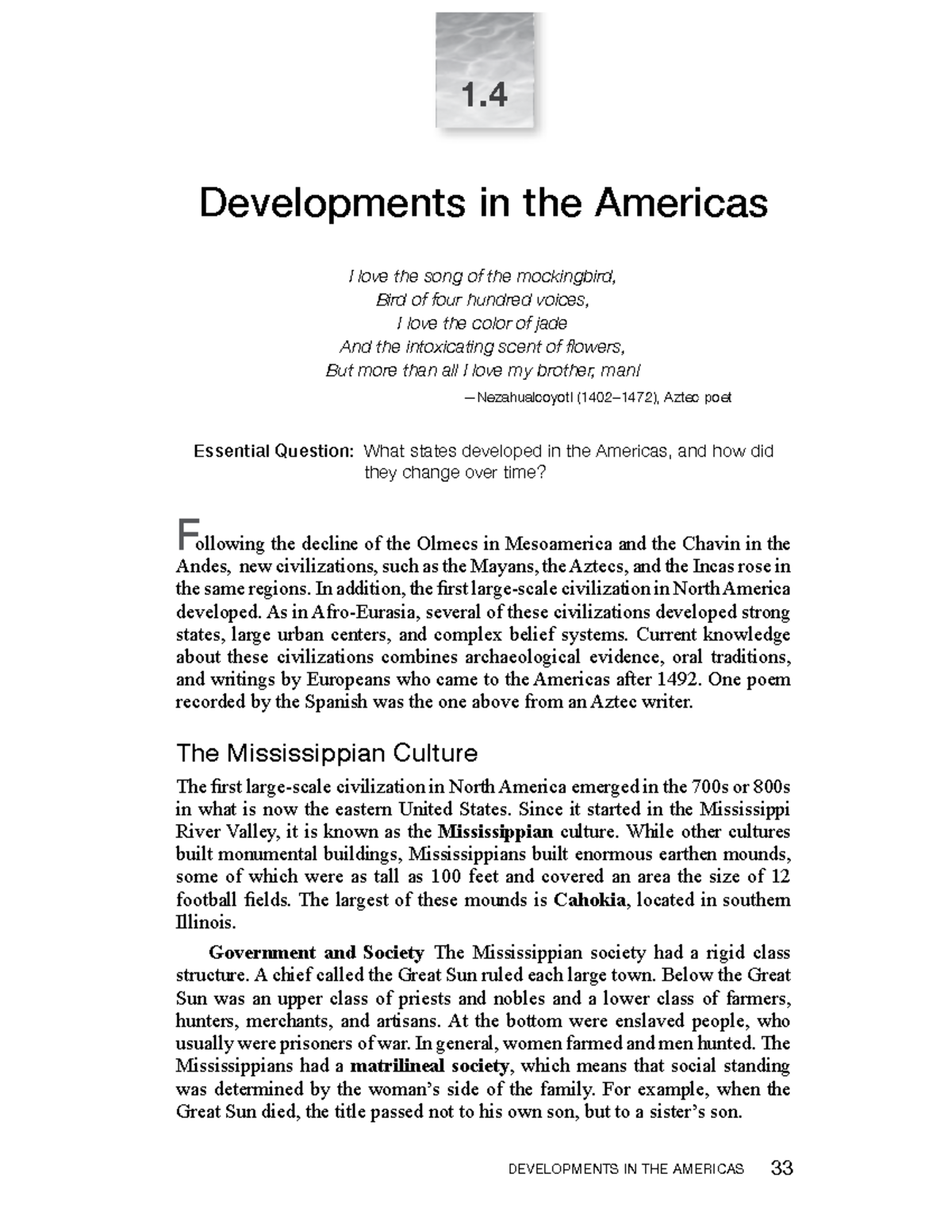 Developments in the Americas: Analyzing Mesoamerican Civilizations ...