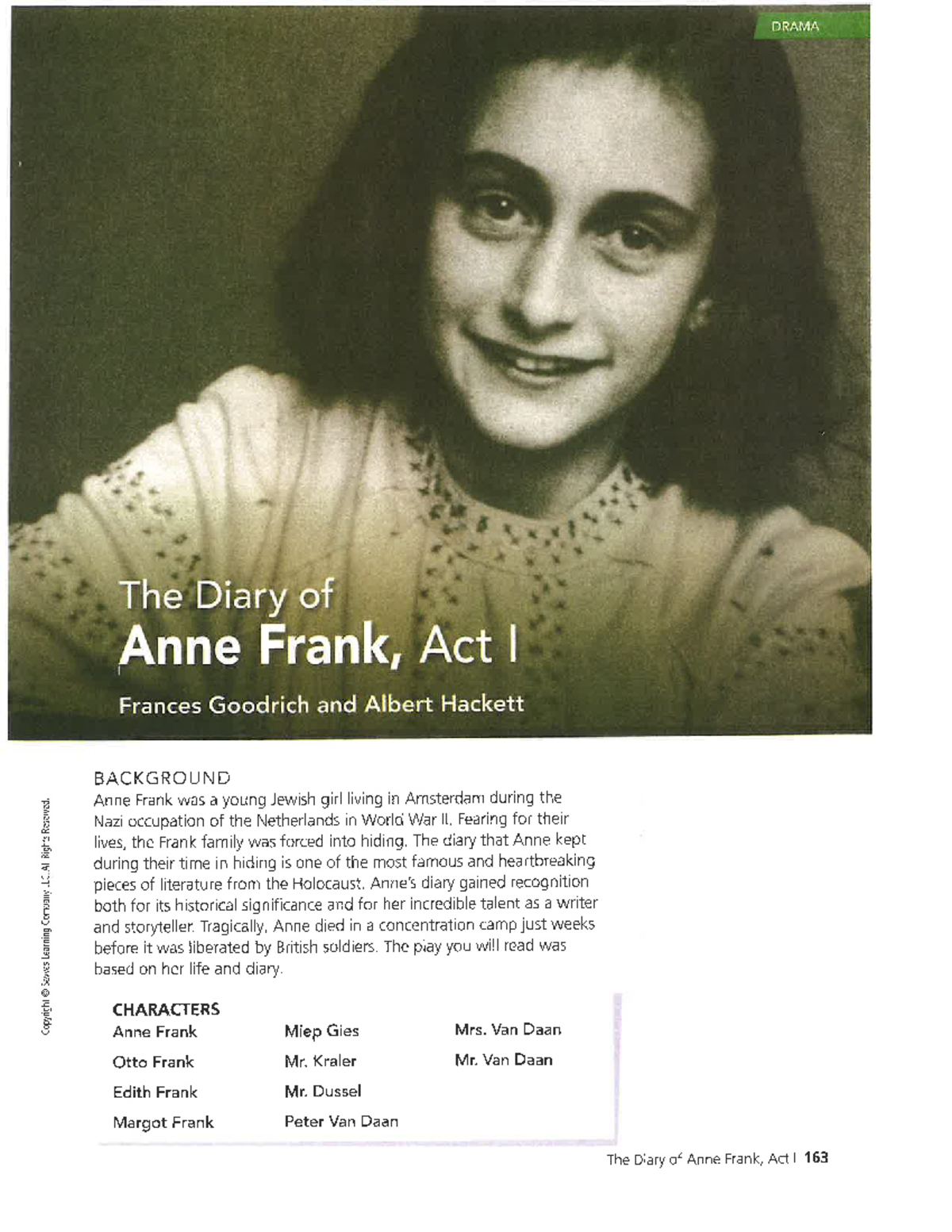 The Diary of Anne Frank: Act I Insights and Analysis - Studocu