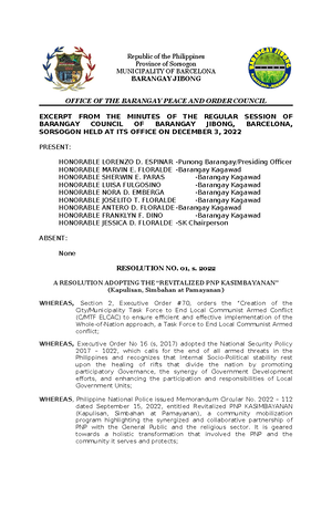 BNC Action PLAN Olandia 2024 - BARANGAY NUTRITION ACTION PLAN 2024 PROJECTS AND ACTIVITIES - Studocu