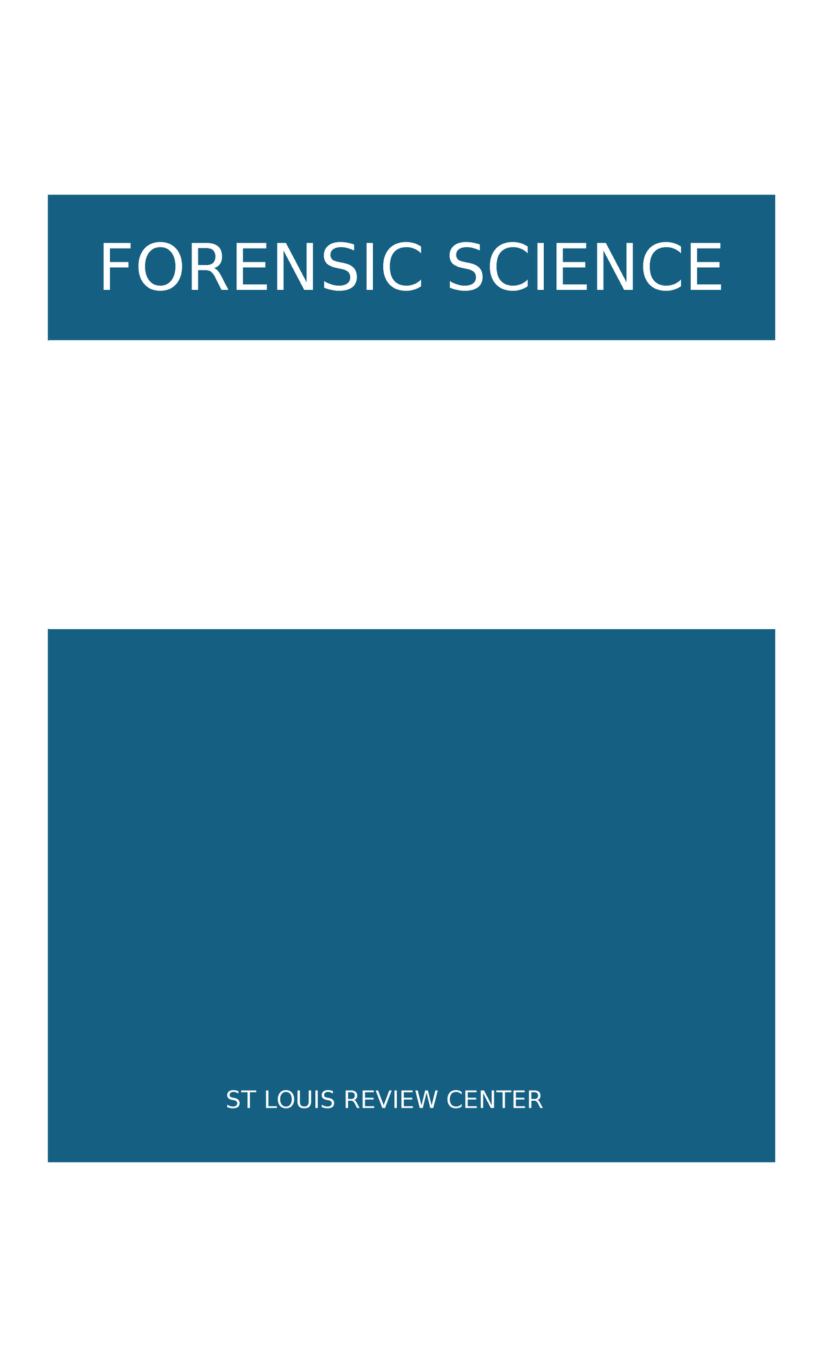 Forensic Chemistry and Toxicology Overview: RCRIM Course Notes - Studocu