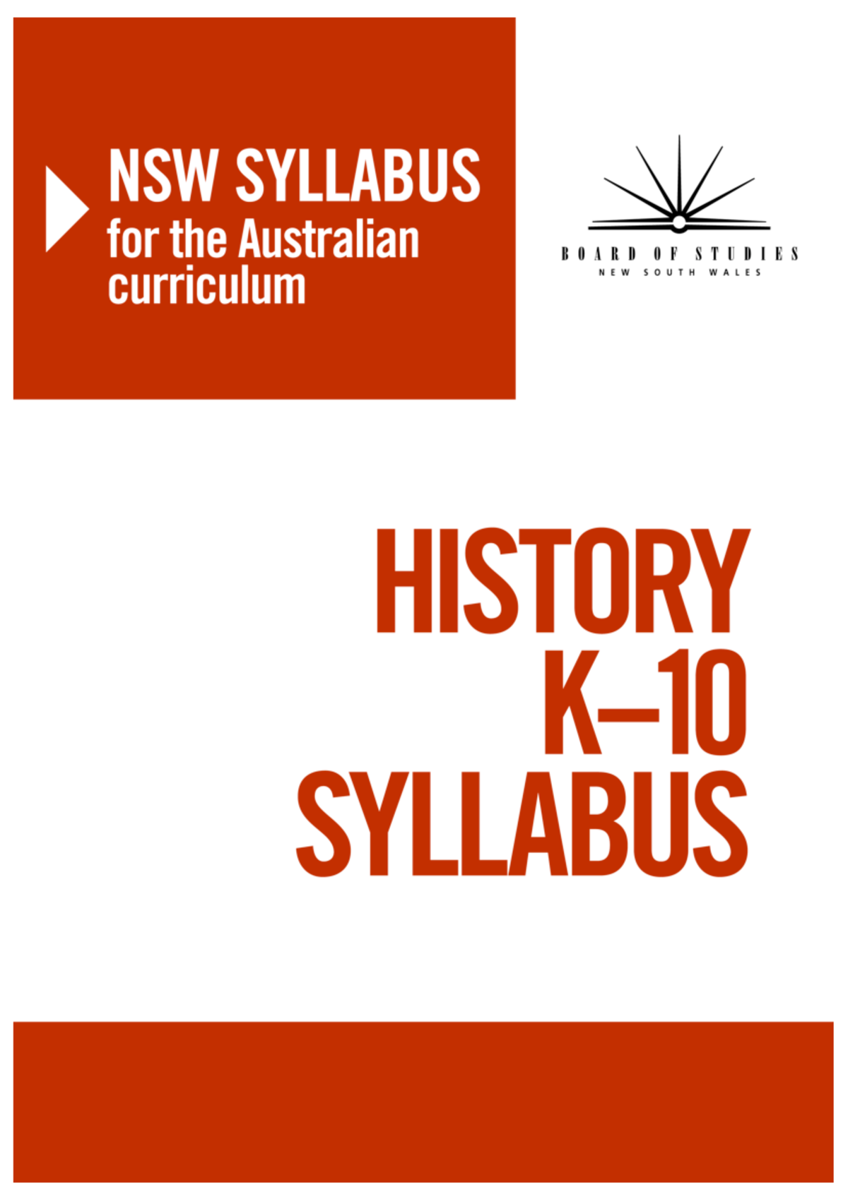 History syllabus K 10 - © 2012 Copyright Board of Studies NSW for and ...