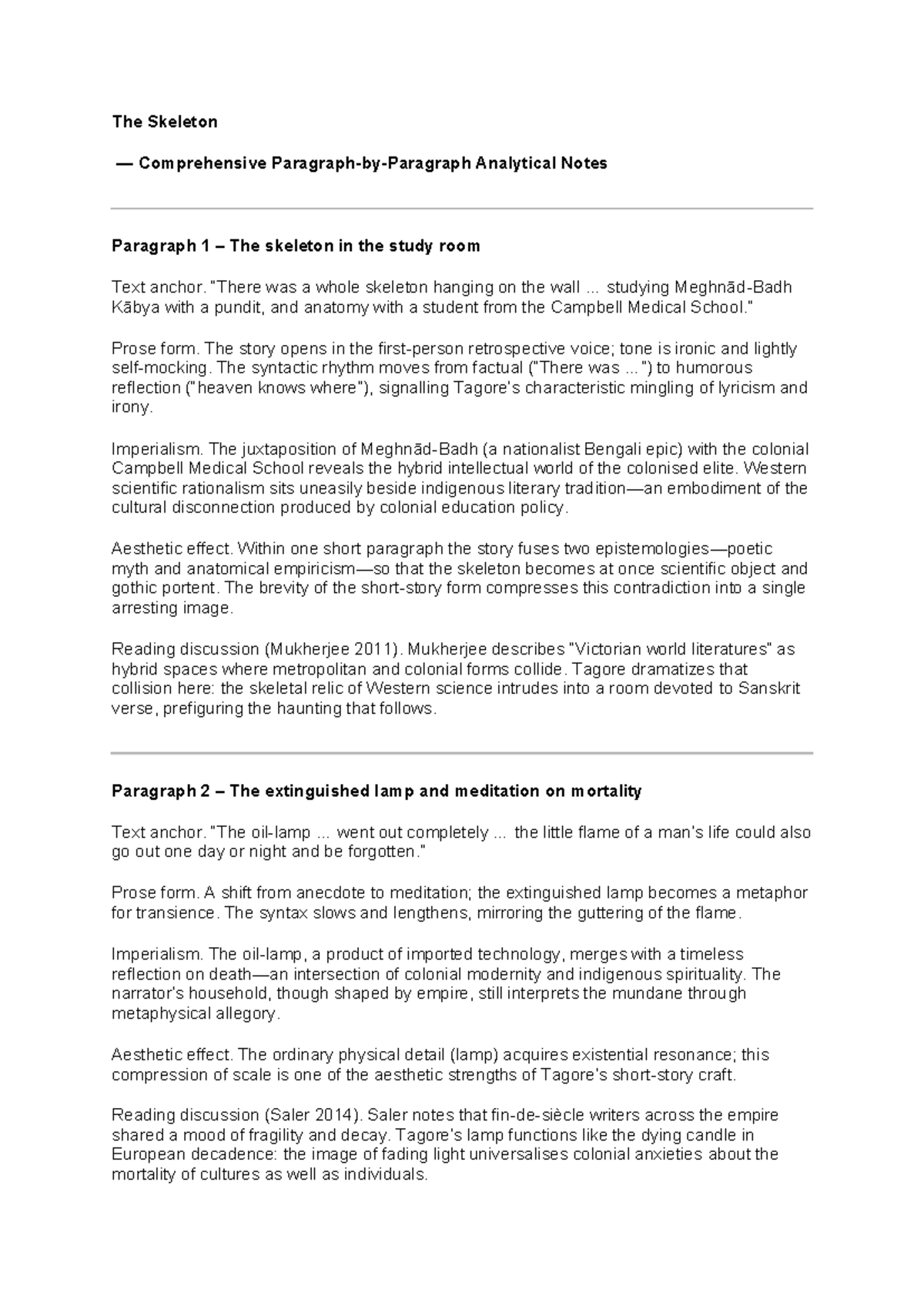 Skeleton Analysis Notes - HHH: A Study of Colonialism and Irony - Studocu