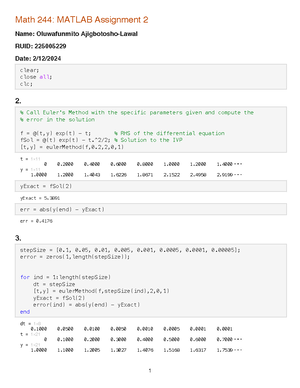 Quiz e3y3 Diff Eq - 01:640:244 - Quiz Resub a. (5,7) C. 48 (53,3) (6,3 ...