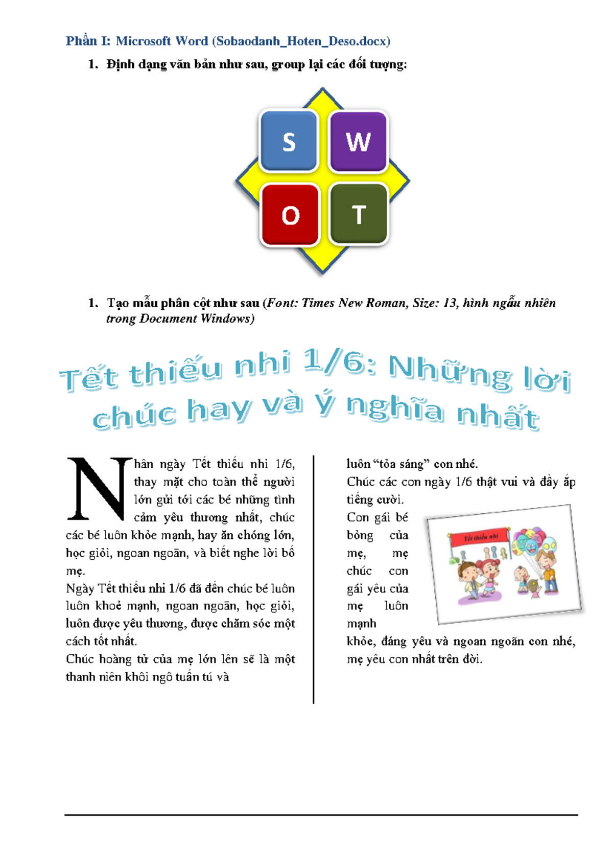 Test 04 - Tài liệu Hướng dẫn Microsoft Word & Excel - Studocu