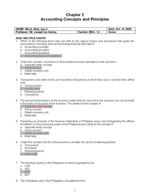 Cost Accounting and Control - Chapter 2 - Chapter 2 COSTS CONCEPTS AND ...
