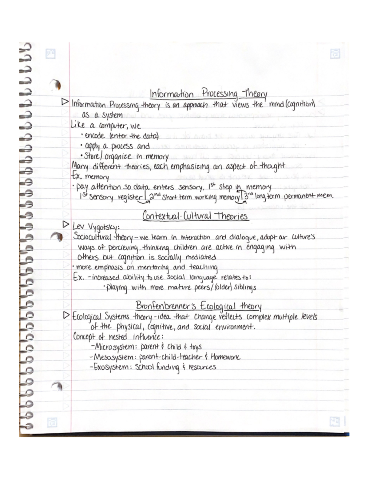 Psychology204-301 - D Information Processing Theory Information ...