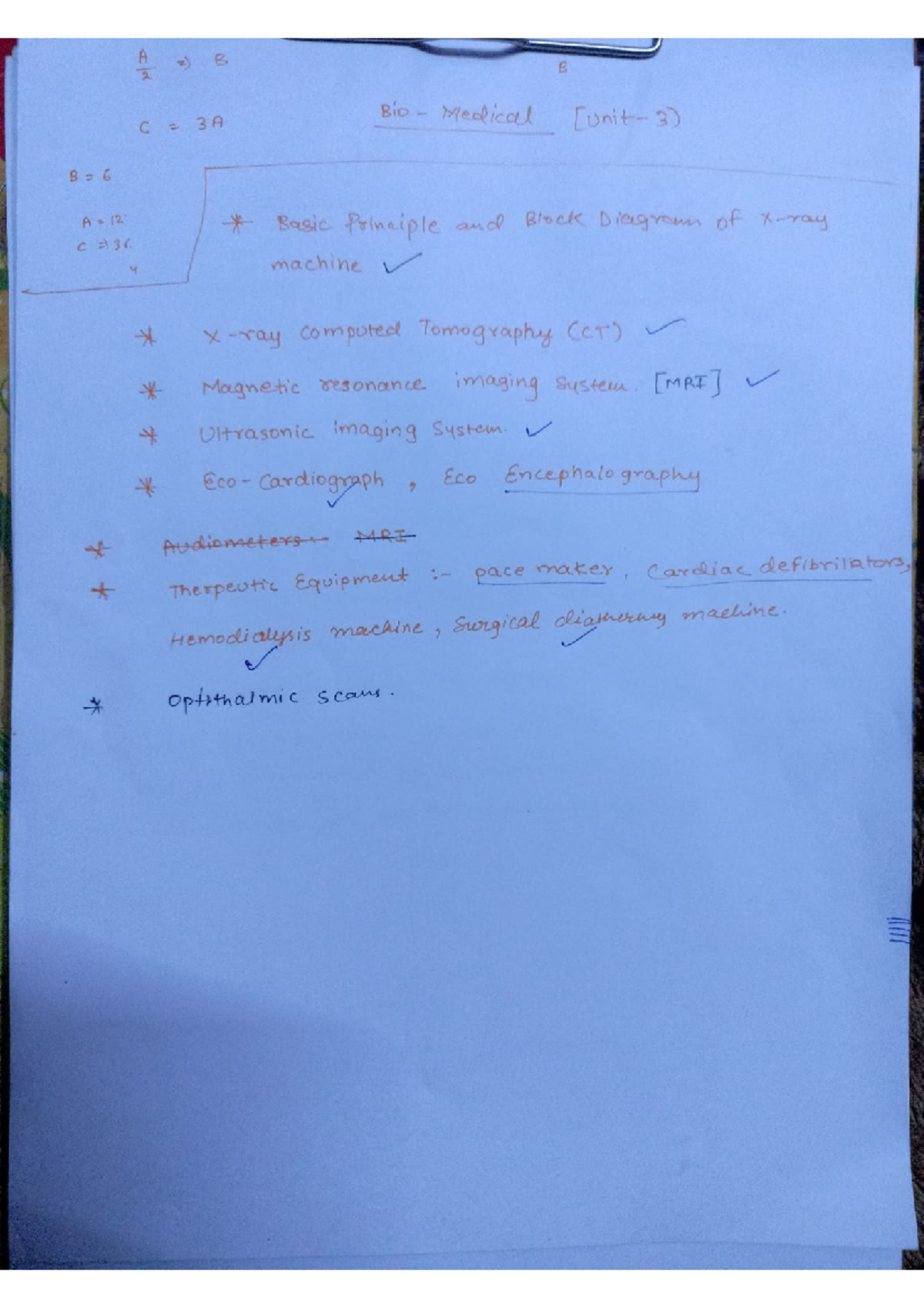 Biomedical Unit 3 Study Notes - DTFYGH - Studocu