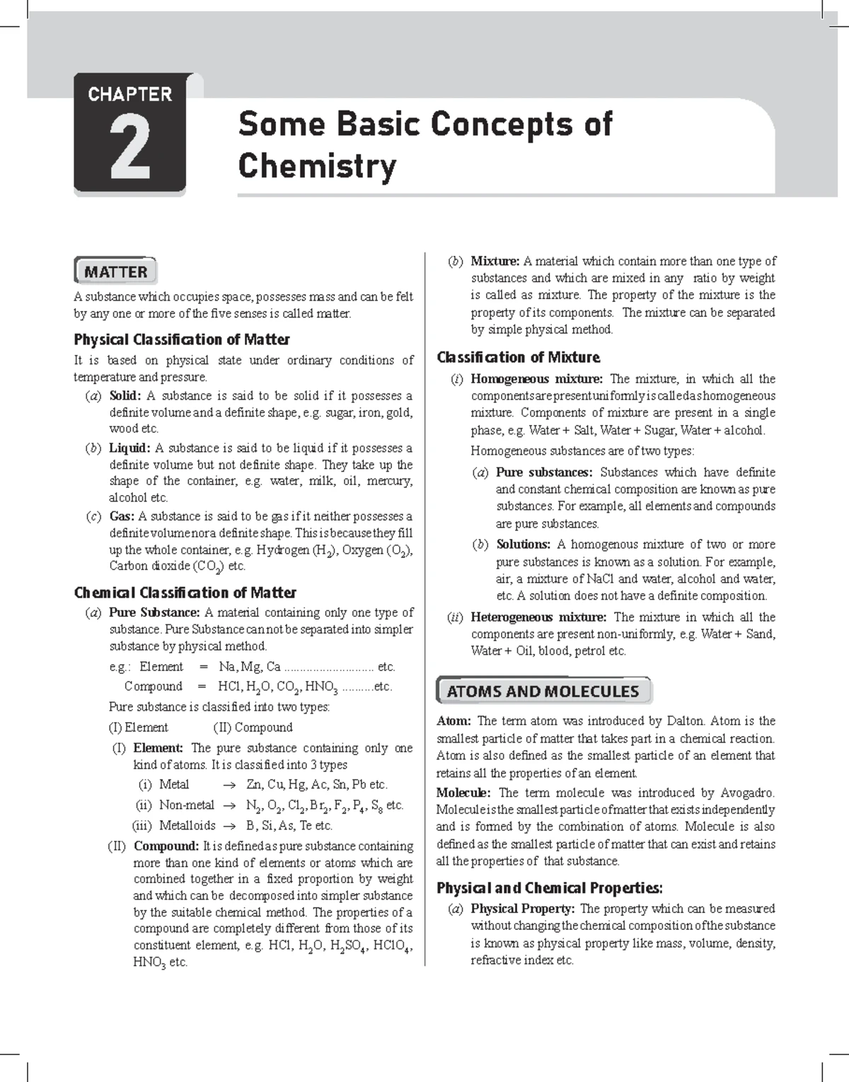 Some Basic Concepts of Chemistry Module - (b) Mixture: A material which ...