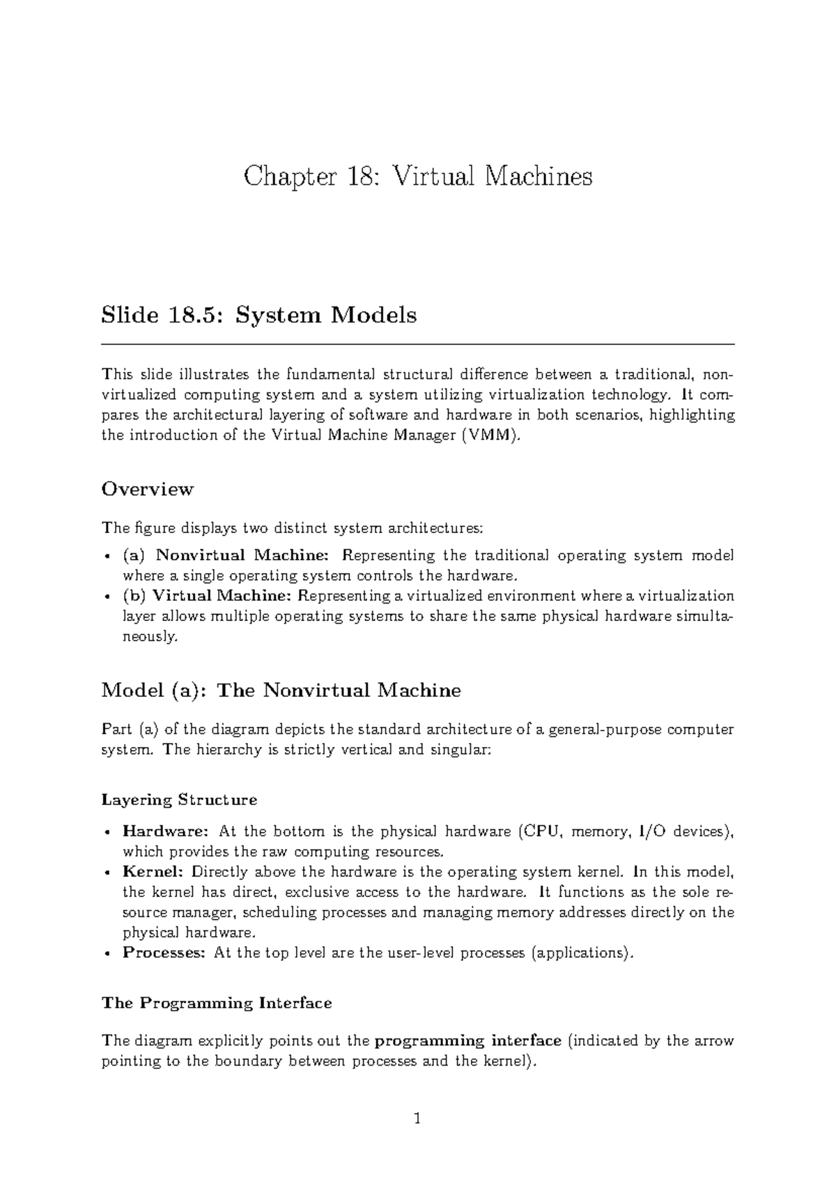 Chapter 18: Virtual Machines - System Models and Architectures - Studocu