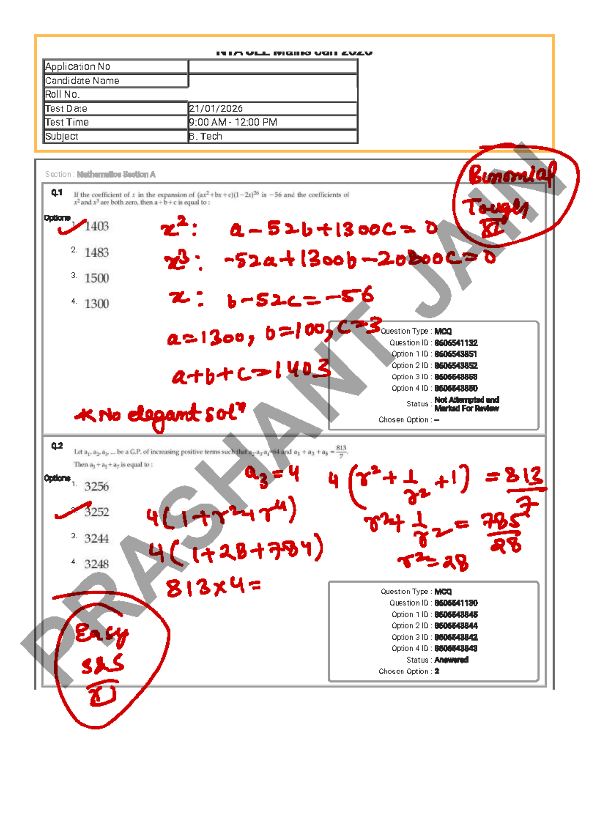 JEE Main 2026: Comprehensive Math Exam Preparation Notes - Studocu