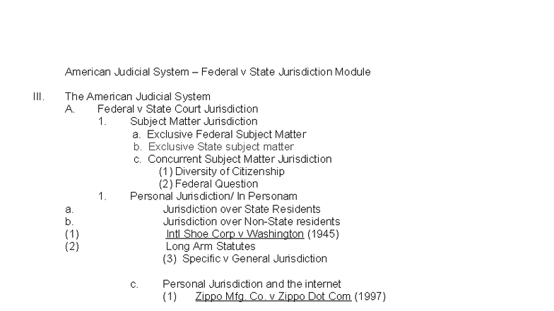 American Judicial System: Federal vs. State Jurisdiction Module - Studocu