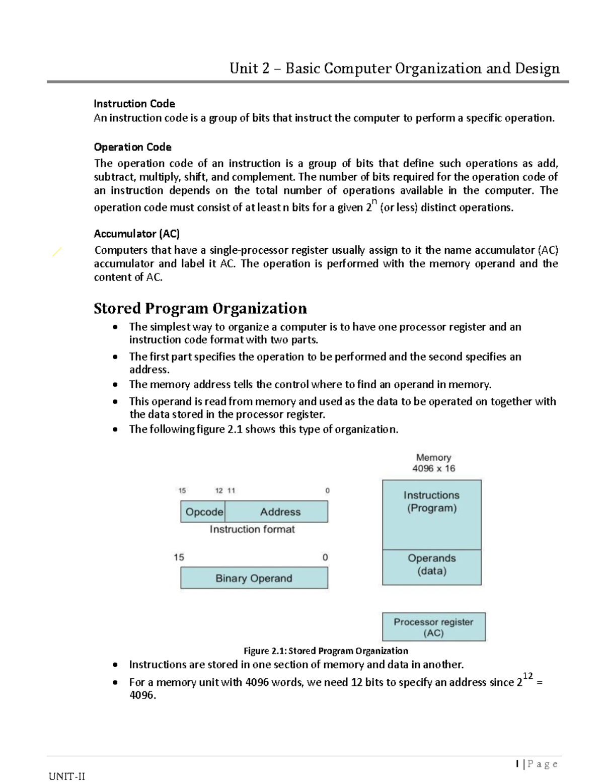 COA Unit-3: Computer Organization & Architecture Concepts Explained - Studocu