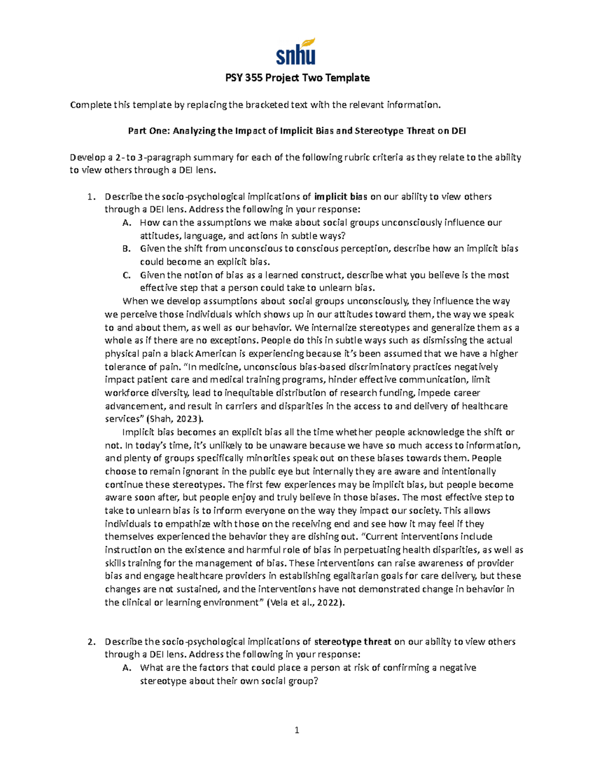 PSY 355 Project Two - Social psychology theory - PSY 355 Project Two ...