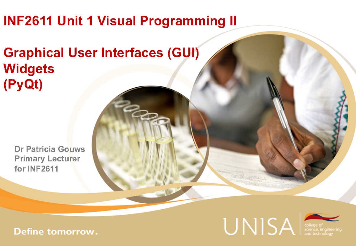 Unit 1 GUI - INF2611 Unit 1 Visual Programming II Graphical User ...