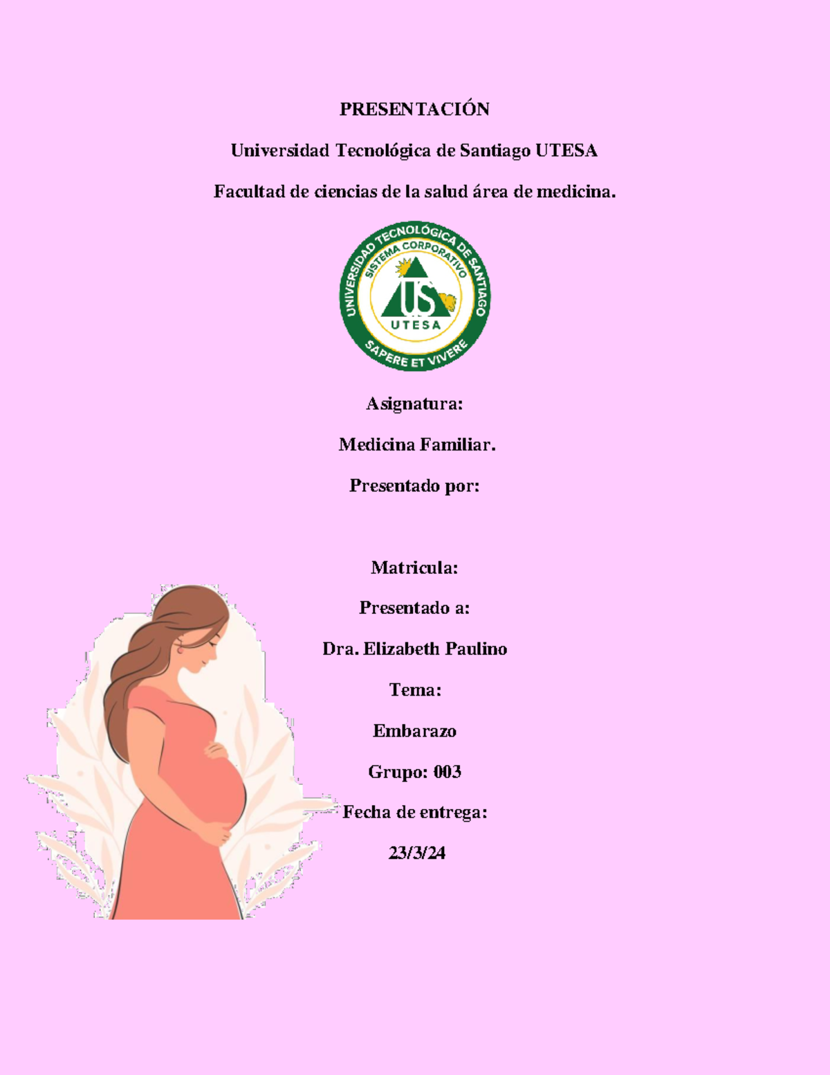 Embarazo - Resumen Obstetrie en Gynaecologie - PRESENTACIÓN Universidad ...