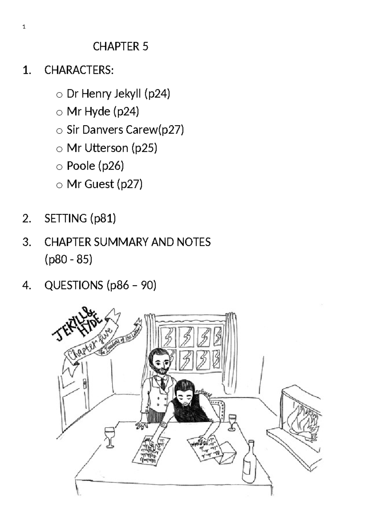 Mvn Chapter 5: Analysis of the Incident of the Letter - Studocu