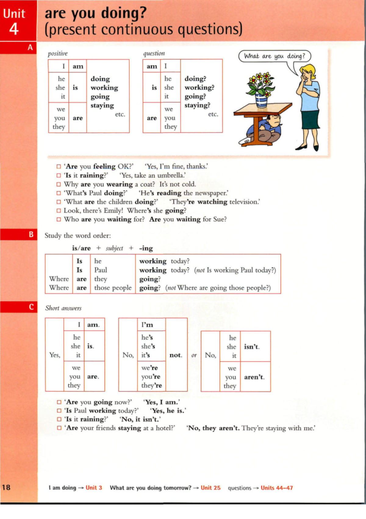 Unit 4: Present Continuous Questions Practice - Studocu