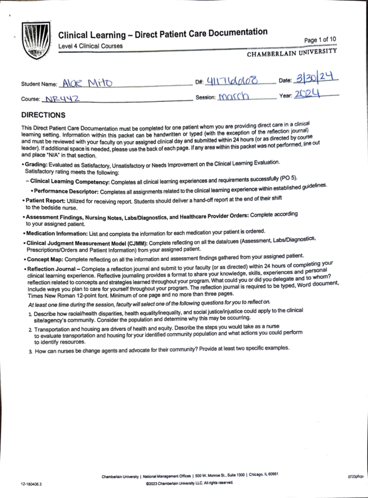 Clinical Learning - Direct Patient Care Documentation (Level 4 Course ...