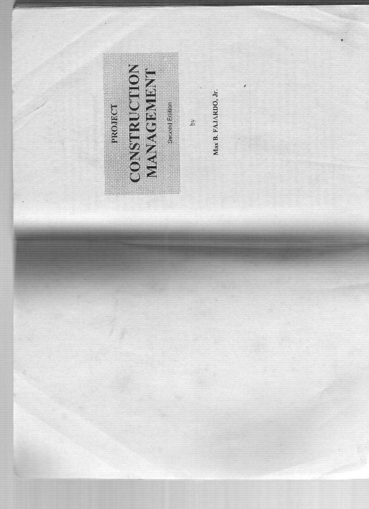 PROJECT CONSTRUCTION MANAGEMENT (2nd Ed.) by Max B. Fajardo Jr. - Studocu