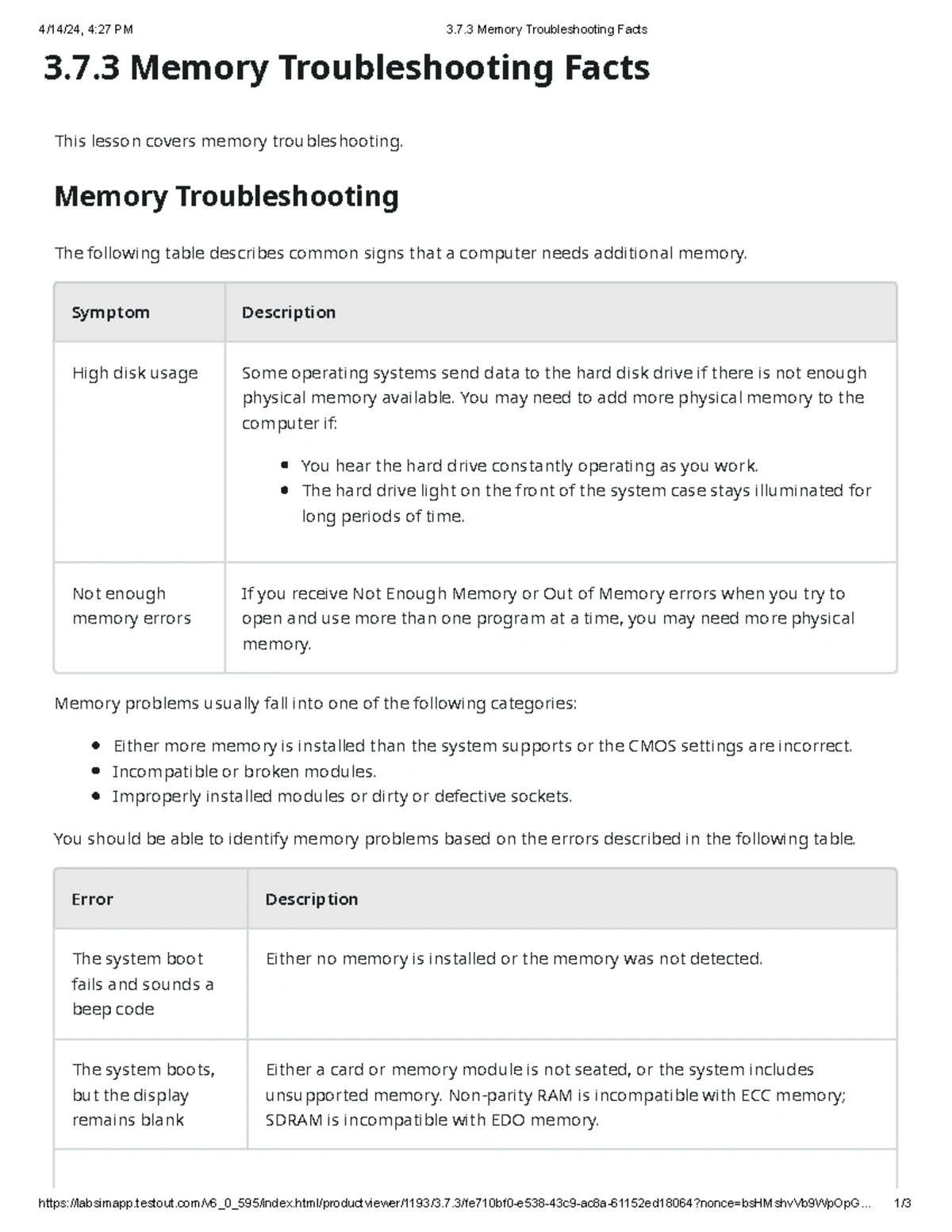 PC 14 Modules Questions and Answers - MODULE 1: Taking a computer apart ...