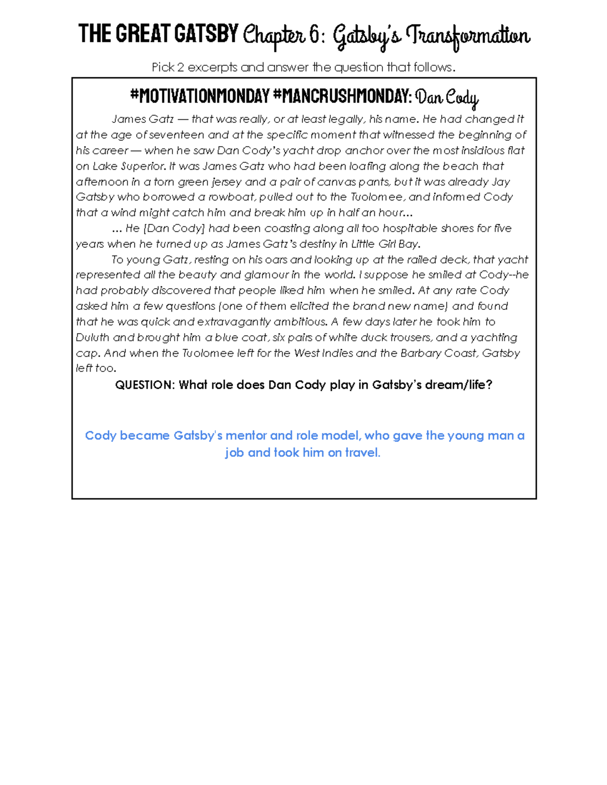 The Great Gatsby Chapters 6-7: Transformation & Symbolism Analysis ...