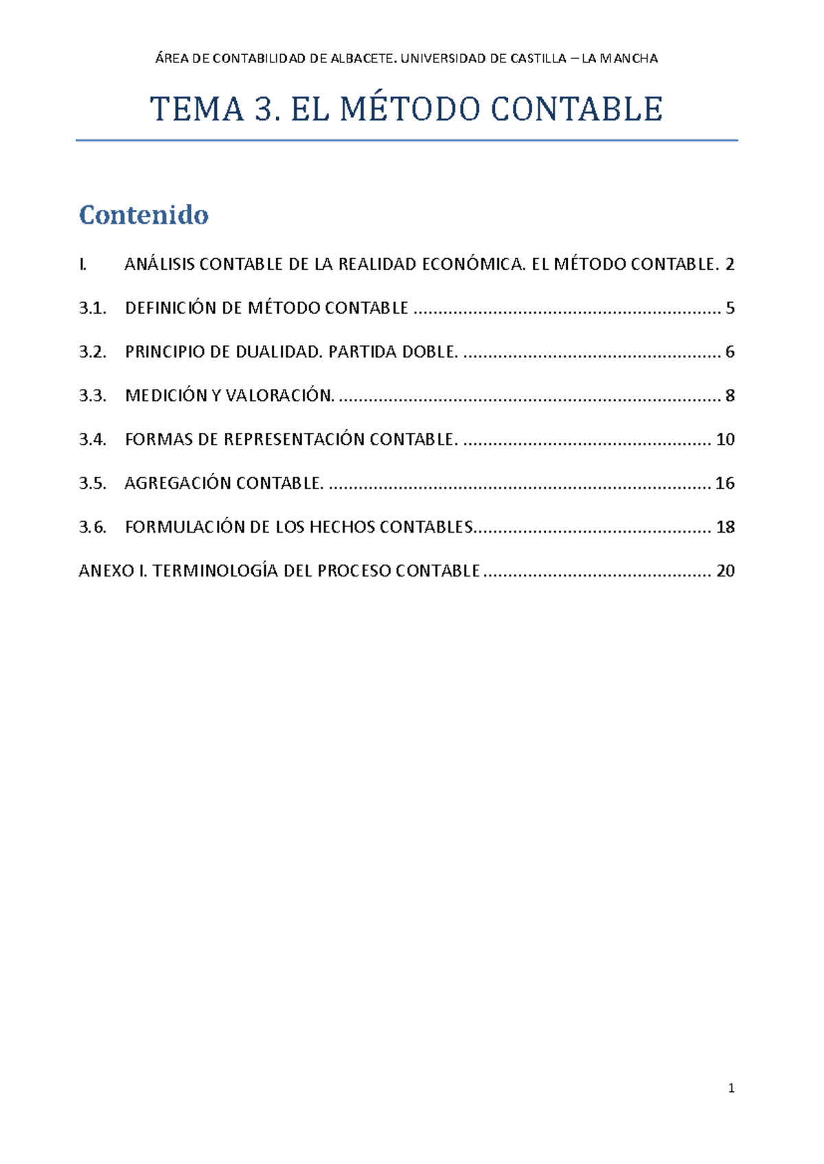 TEMA 3. EL MÉTODO CONTABLE - Apuntes de Contabilidad - Uni Albacete ...