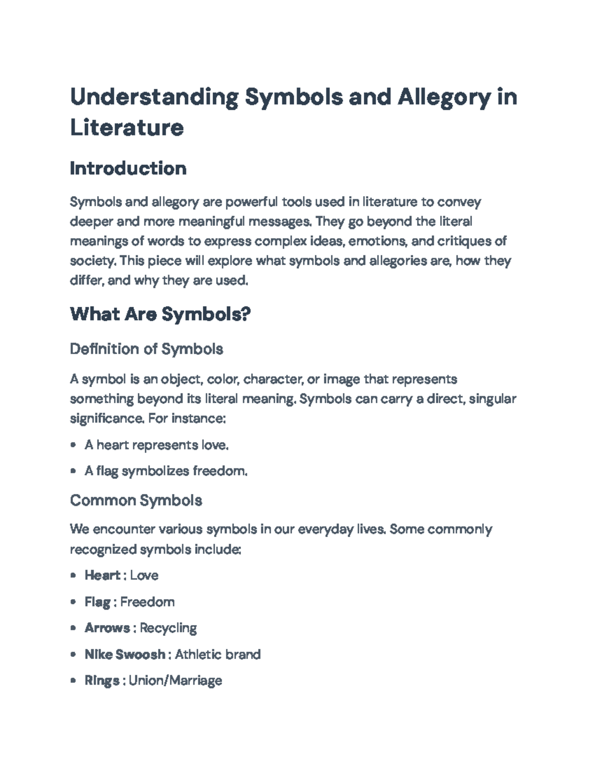 Understanding Symbols and Allegory in Literature: A Guide ...