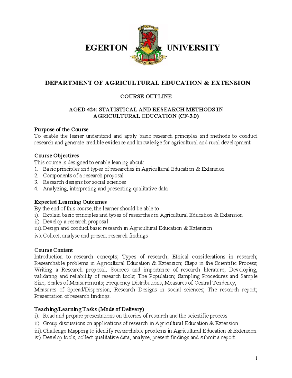 AGED 424: Statistical & Research Methods in Agricultural Education ...