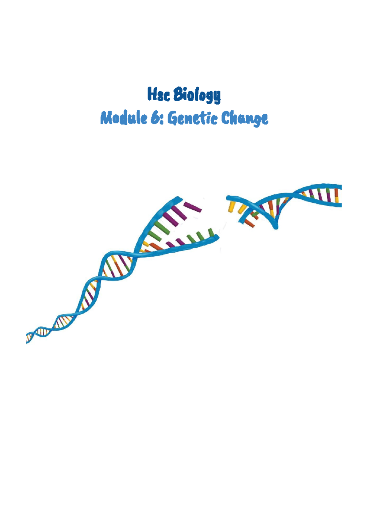 HSC Biology Module 6: Genetic Change and Mutation Insights - Studocu