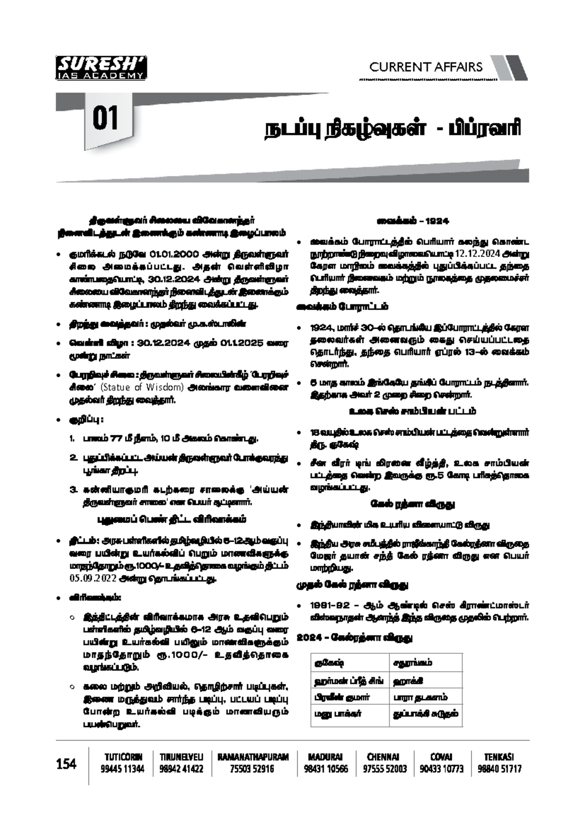 Current Affairs Update 01: Key Developments and Initiatives (Dec 2024 ...